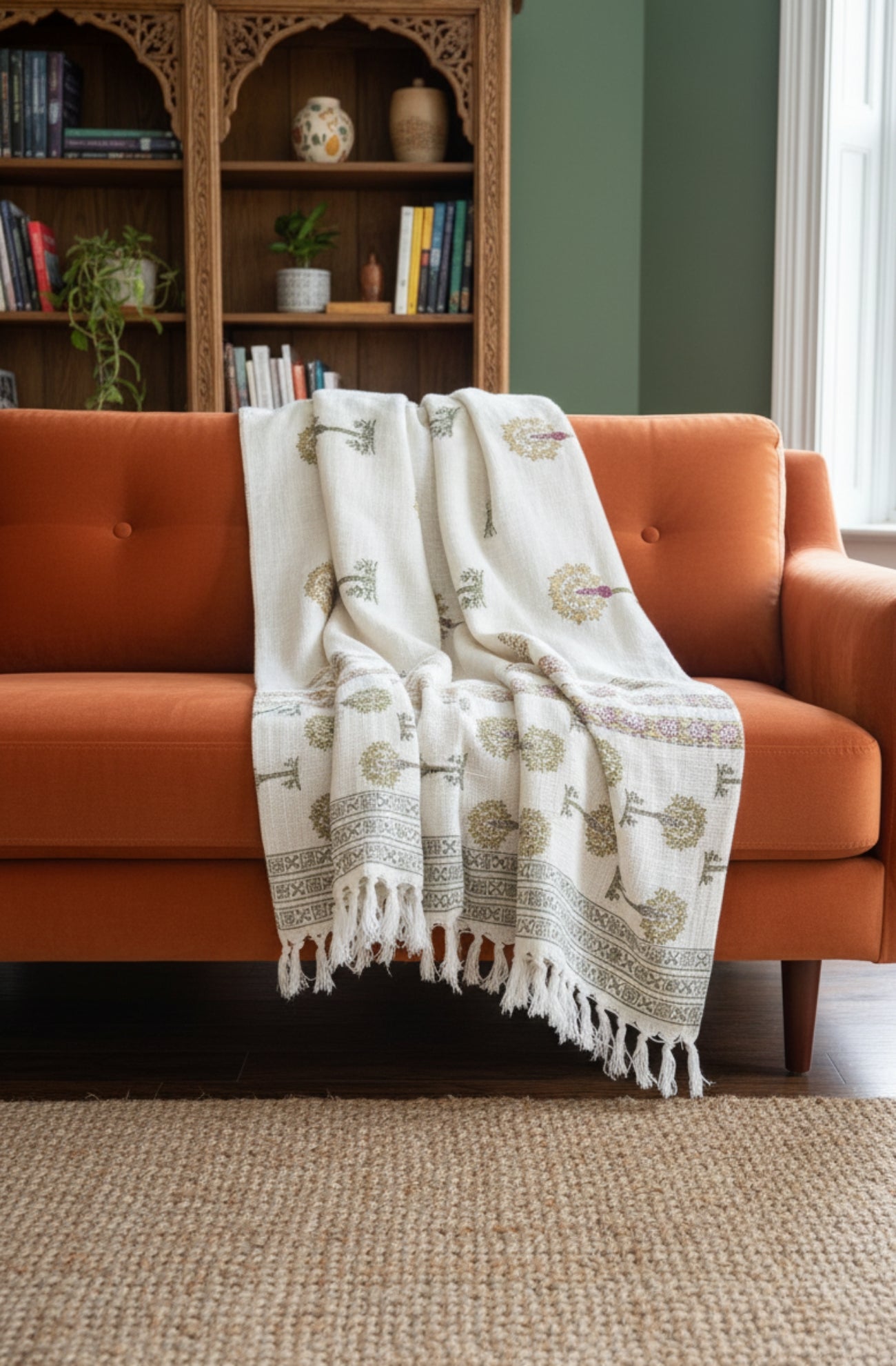 Opulent Tree Harmony Throw | Handmade 100% Cotton Throws – Ginny and ...